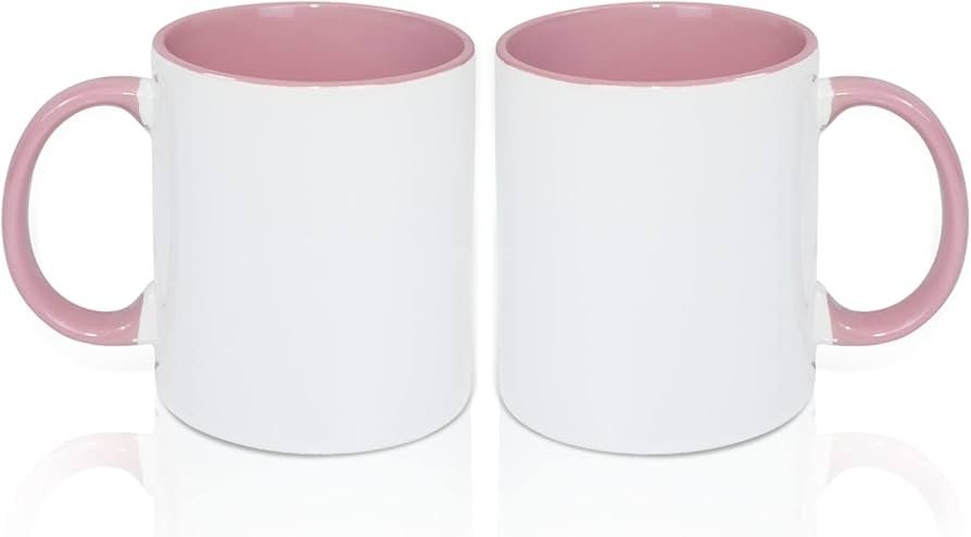 Real Ink | caneca sublimática branca - alça e interior ROSA