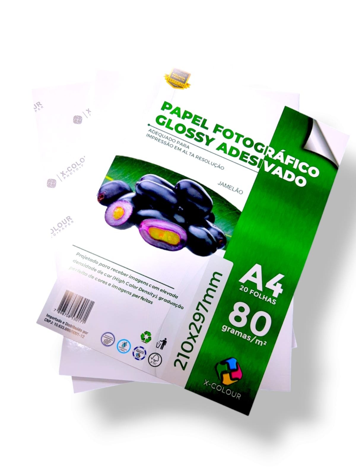 Real Ink | papel fotográfico - A4 - 80 g - glossy - adesivo - 20 fls ...